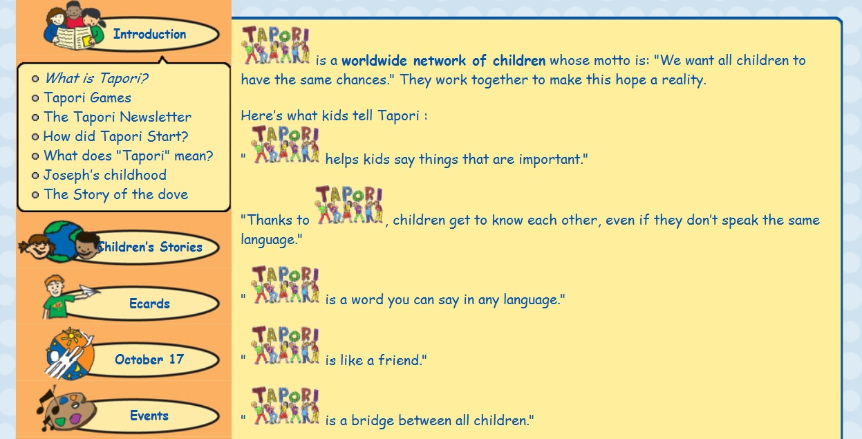 World Children's Day: in Tapori "Friendship wins over Poverty."