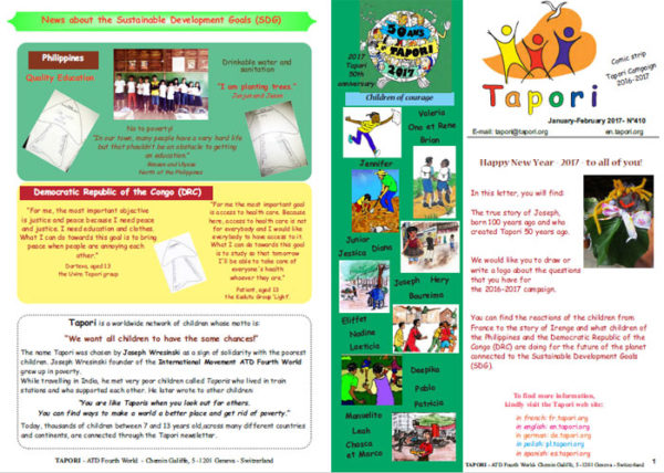 Tapori Newsletter – January-February 2017 - ATD Fourth World
