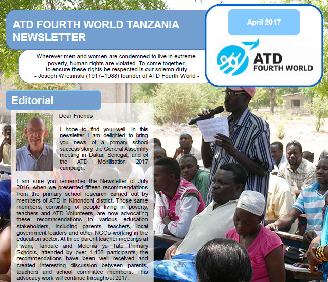 Newsletter April 2017 - ATD Tanzania - ATD Fourth World